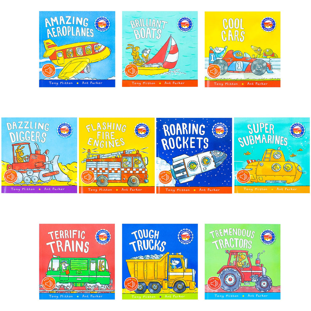 Amazing Machines Truckload Children Collection Tony Mitton 10 Books Bo